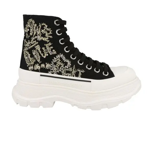 Alexander McQueen Tread Slick Lace-up Boots - Black