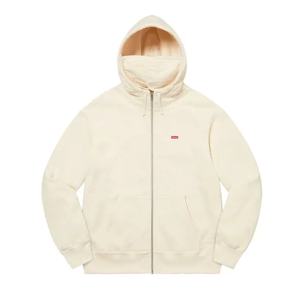 Supreme Small Box Facemask Zip Up Hooded Sweatshirt - Cream