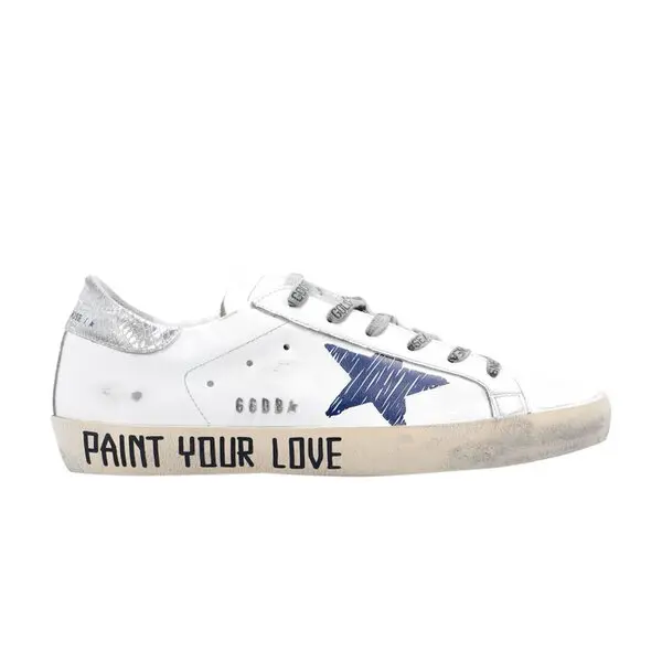 Golden Goose Superstar Distressed 'sketch Paint Your Love' Sneaker
