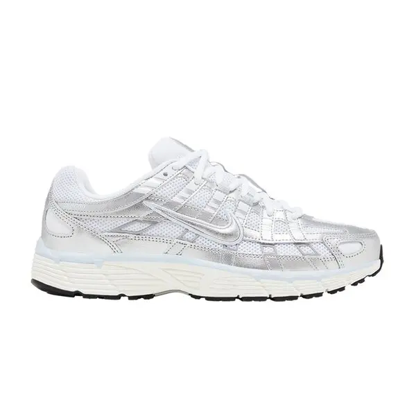Nike P-6000 Metallic Silver - White