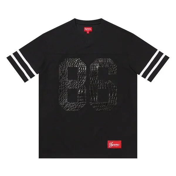 Supreme Faux Croc Football Jersey - Black