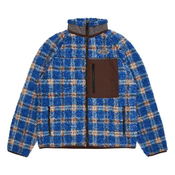 PLEASURES Wraith Poodle Polar Fleece Jacket - Blue