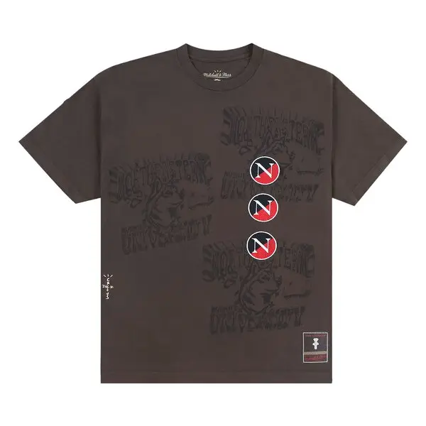 CACTUS JACK BY TRAVIS SCOTT Cactus Jack X Mitchell & Ness Northeastern University Seal Tee - Brown