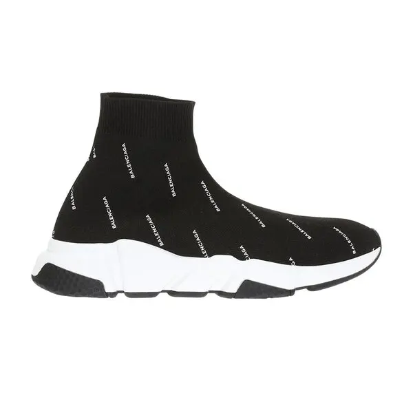 Balenciaga Speed Trainer Mid Logo Print