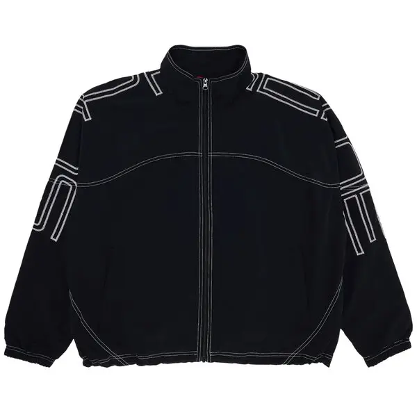 Supreme Embroidered Track Jacket - Black