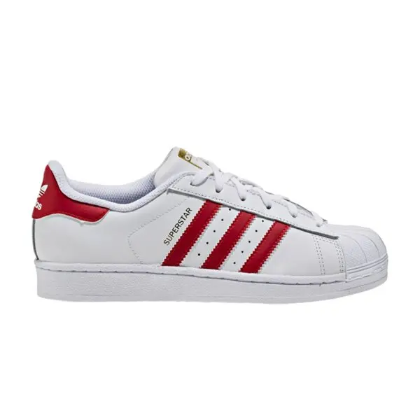 Adidas Superstar J Scarlet Sneakers - White