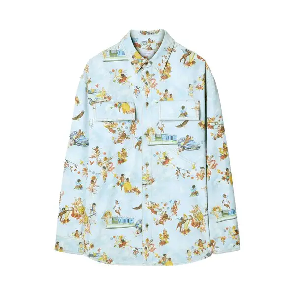 Off-White Fresco-print Denim Shirt