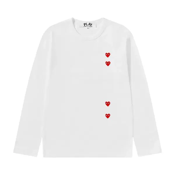 Play Comme Des Garcon Multi Heart Long-sleeve T-shirt