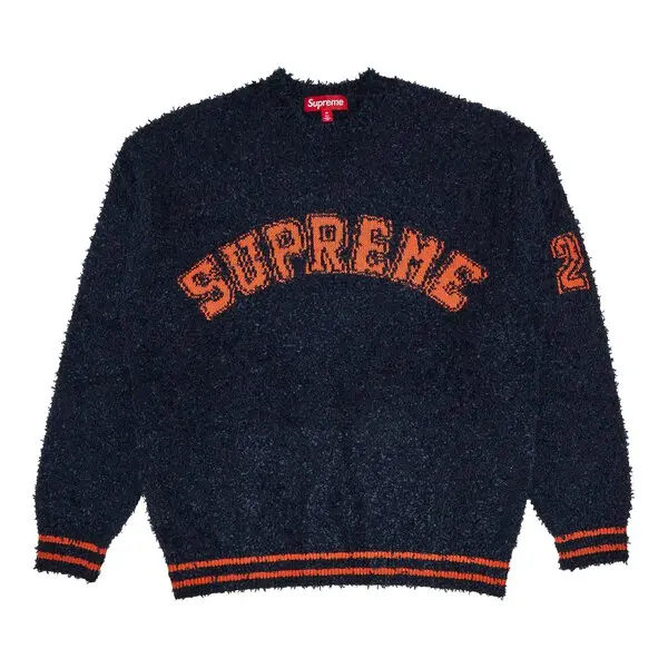 Supreme Textured Arc Knit Sweater - Blue