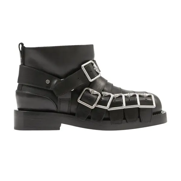 Burberry Leather Strap Boots
