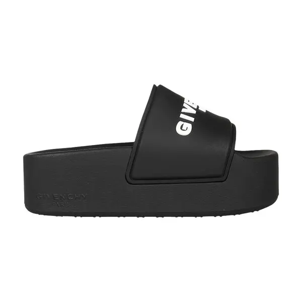 Givenchy Logo Embossed Platform Sandals