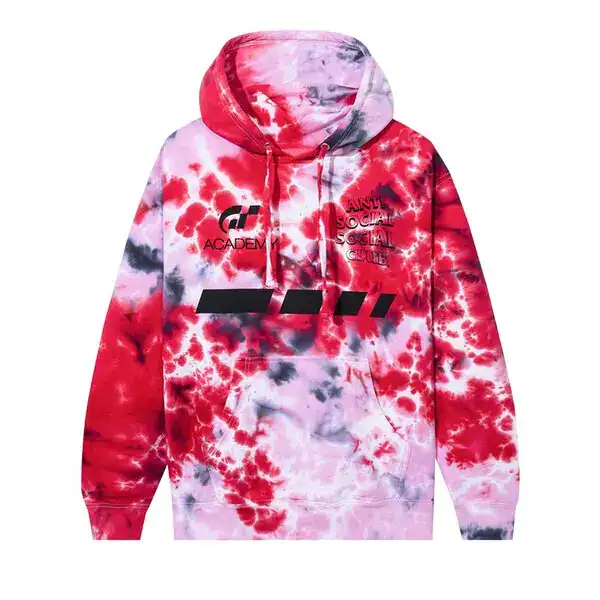 Anti Social Social Club X Gran Turismo Dye Hoodie Red Editorialist