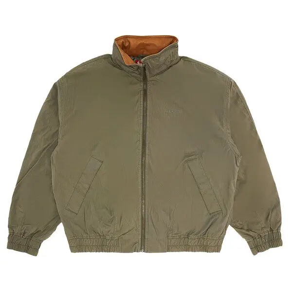 Supreme Leather Collar Utility Jacket - Green