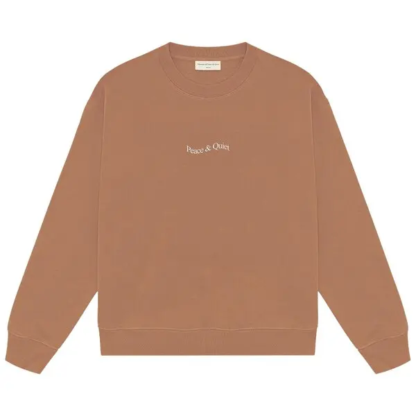 MUSEUM OF PEACE & QUIET Wordmark Crewneck - Brown