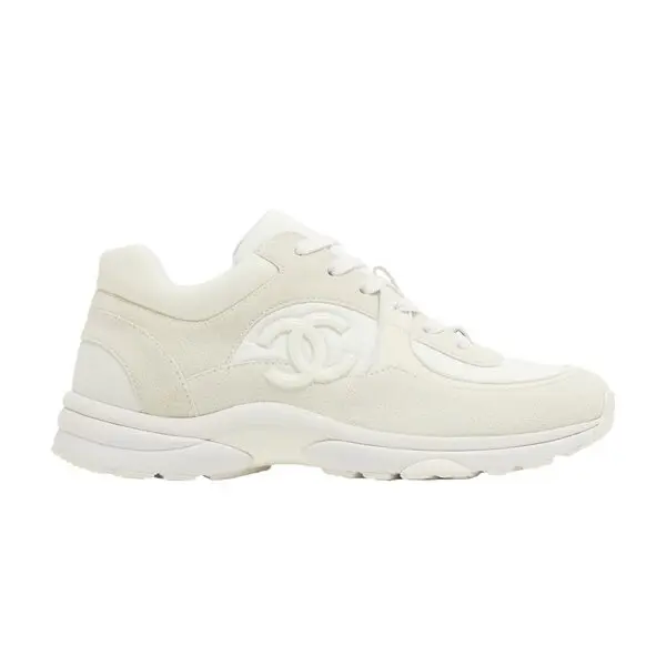 Chanel Cc Logo Sneaker - White