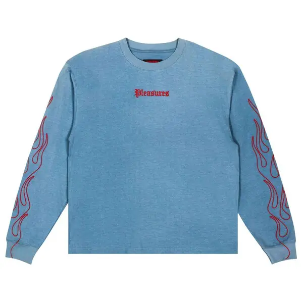 PLEASURES Fiery Heavyweight Long-sleeve - Grey