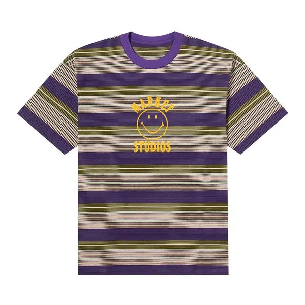 MARKET Smiley Lockup Striped T-shirt - Purple