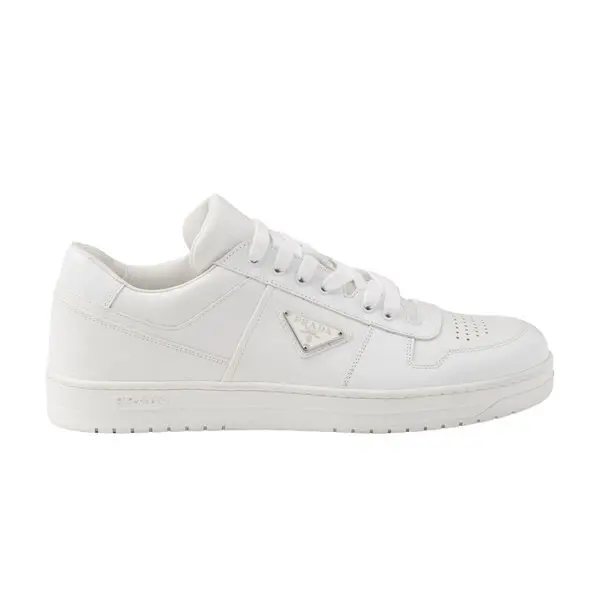 Prada Downtown Leather Sneakers - White