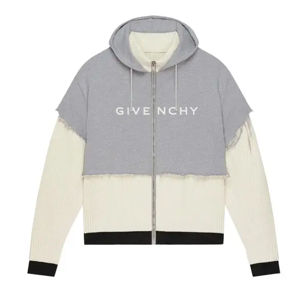 Givenchy Layered Zip-up Logo Sweater