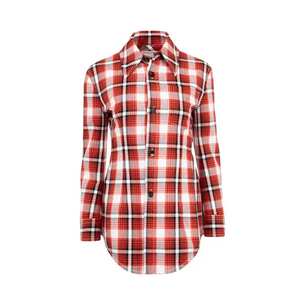 Bottega Veneta Structured Check Jacket - Red