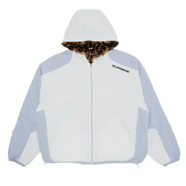 Supreme Faux Fur Reversible Hooded Track Jacket - White | Editorialist