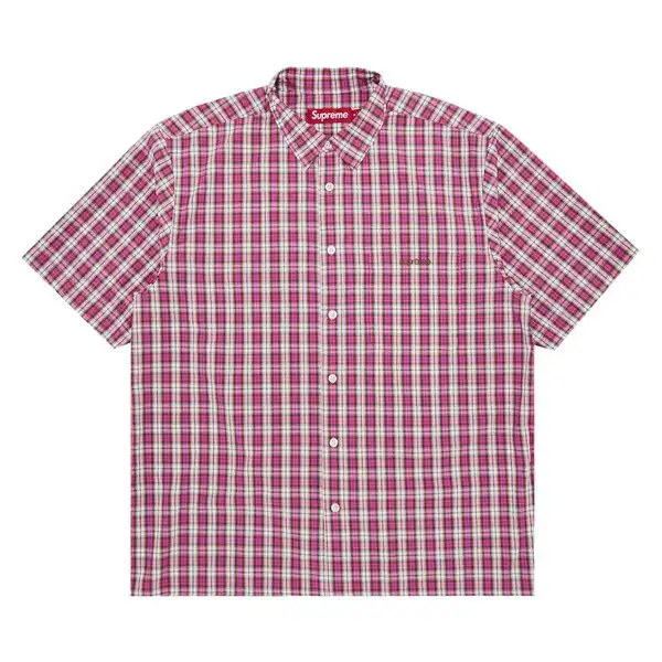 Supreme Mini Plaid Shirt - Pink | Editorialist