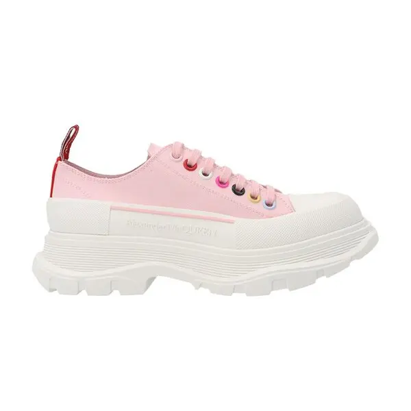 Alexander McQueen Tread Slick Lace Up Sneakers - Pink