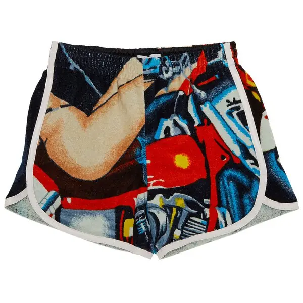 MARINE SERRE Regenerated Jersey Jacquard Towel Shorts