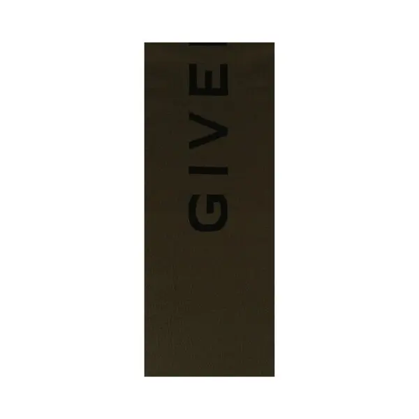 Givenchy Double Face 4g Logo Scarf 'black/khaki - Brown