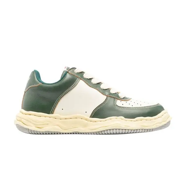 Mihara Yasuhiro Wayne Og Sole Vintage Leather Low Sneakers - Green