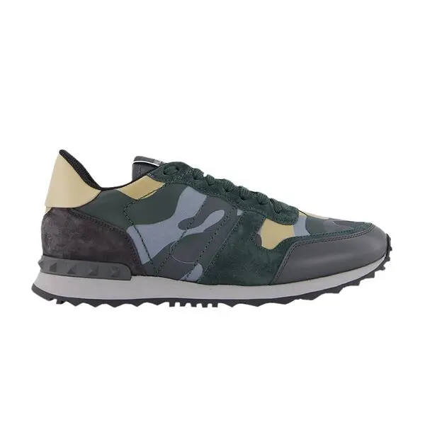 Valentino Garavani Rockrunner Camo Sneakers - Grey