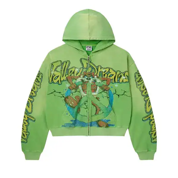 Vale Forever Taz Zip-Up Hoodie - Green | Editorialist