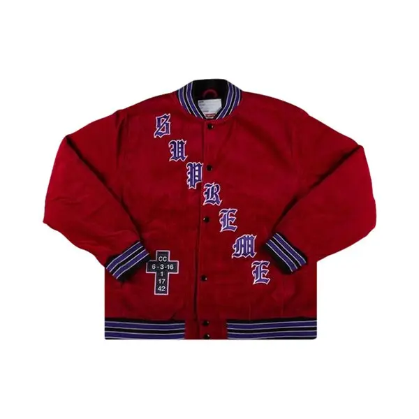Supreme Old English Corduroy Varsity Jacket
