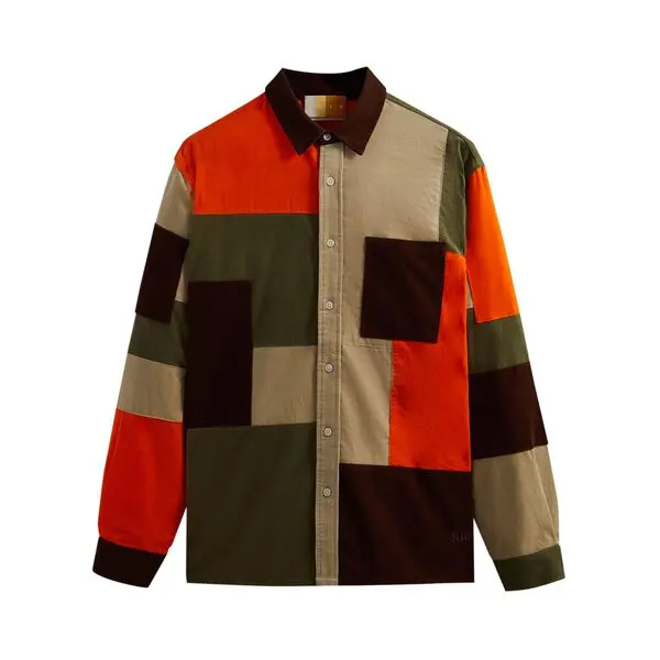 Kith Patchwork Cord Ludlow Shirt - Orange