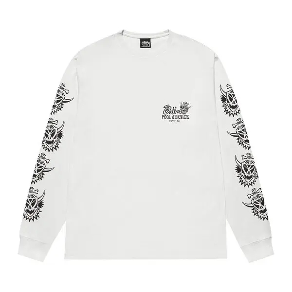 StÜssy Witch Doctor Long-sleeve Tee - White