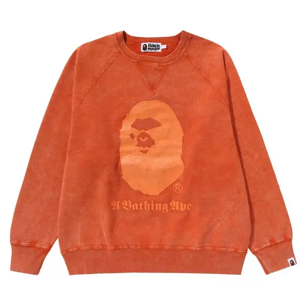 BAPE A Bathing Ape Overdye Relaxed Fit Crewneck