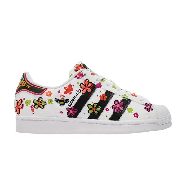 Adidas Superstar J Floral Sneakers - White