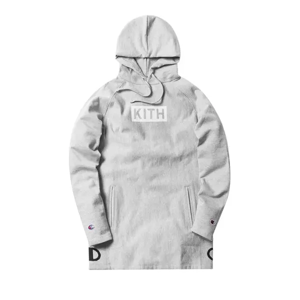 Kith X Champion Extended Hoodie - Grey