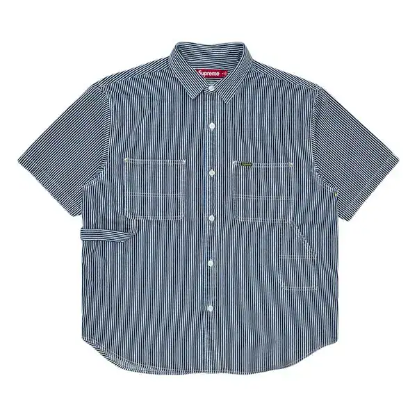 Supreme Loose Fit Short-Sleeve Denim Painter Shirt - Multicolor
