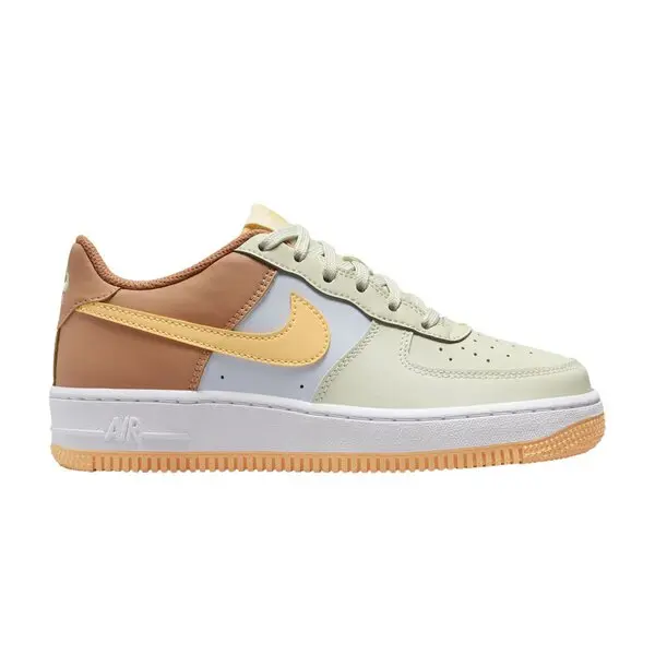 Nike Air Force 1 Gs 'sea Glass Amber Brown - Cream