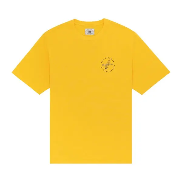 Aimé Leon Dore X New Balance Garment Dyed Logo Tee - Yellow