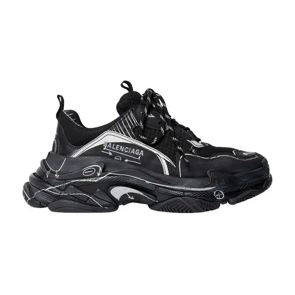 Balenciaga Triple S Sneaker 'sketch - Black