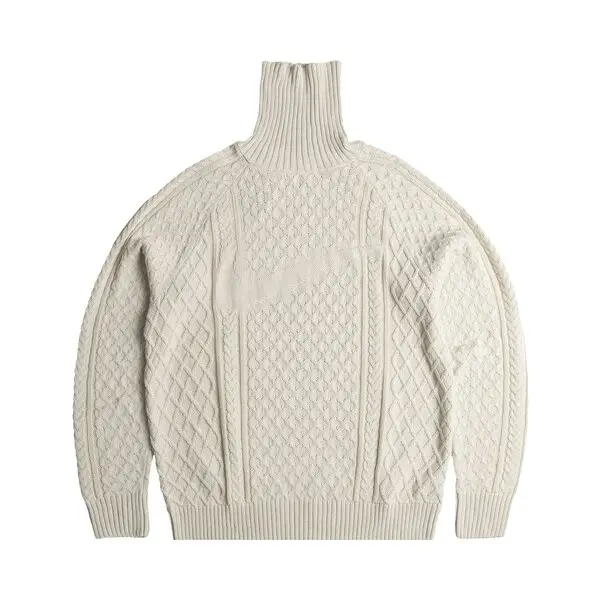 Nike Cable Knit Turtleneck Sweater - White