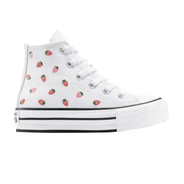 CONVERSE Chuck Taylor All Star Eva Lift Platform High Ps Embroidered Strawberries