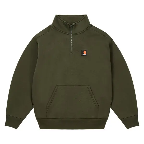 PALACE X Carhartt Wip Carlux 1/2 Zip Sweatshirt - Green