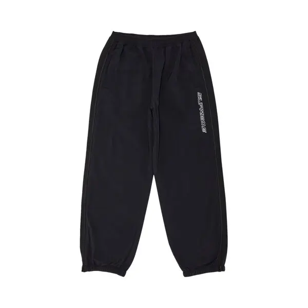 Supreme Contrast Zip Warm Up Pant - Black