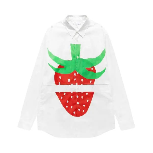 Comme Des Garçons X Brett Westfall Split Strawberry Long-sleeve Shirt