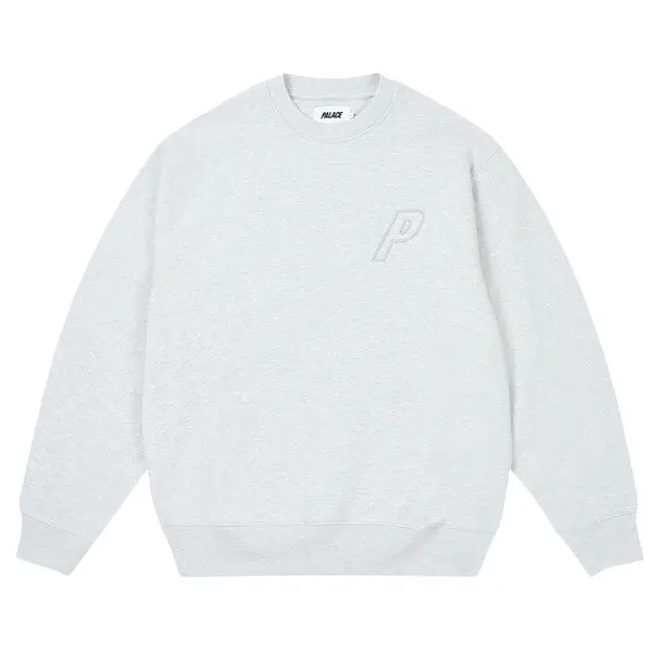 PALACE Outline P-3 Crewneck - Grey