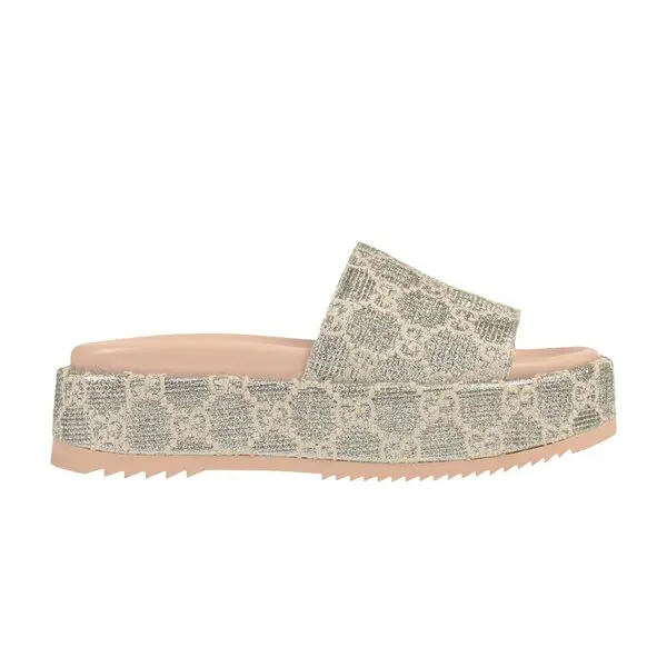 Gucci Gg Lamé Slide Sandal