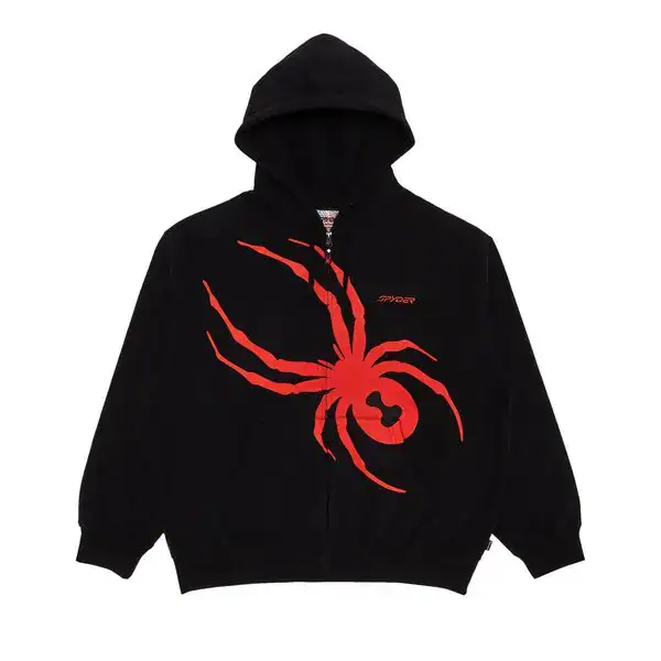 Supreme X Spyder Zip Up Hooded Sweatshirt - Black | Editorialist